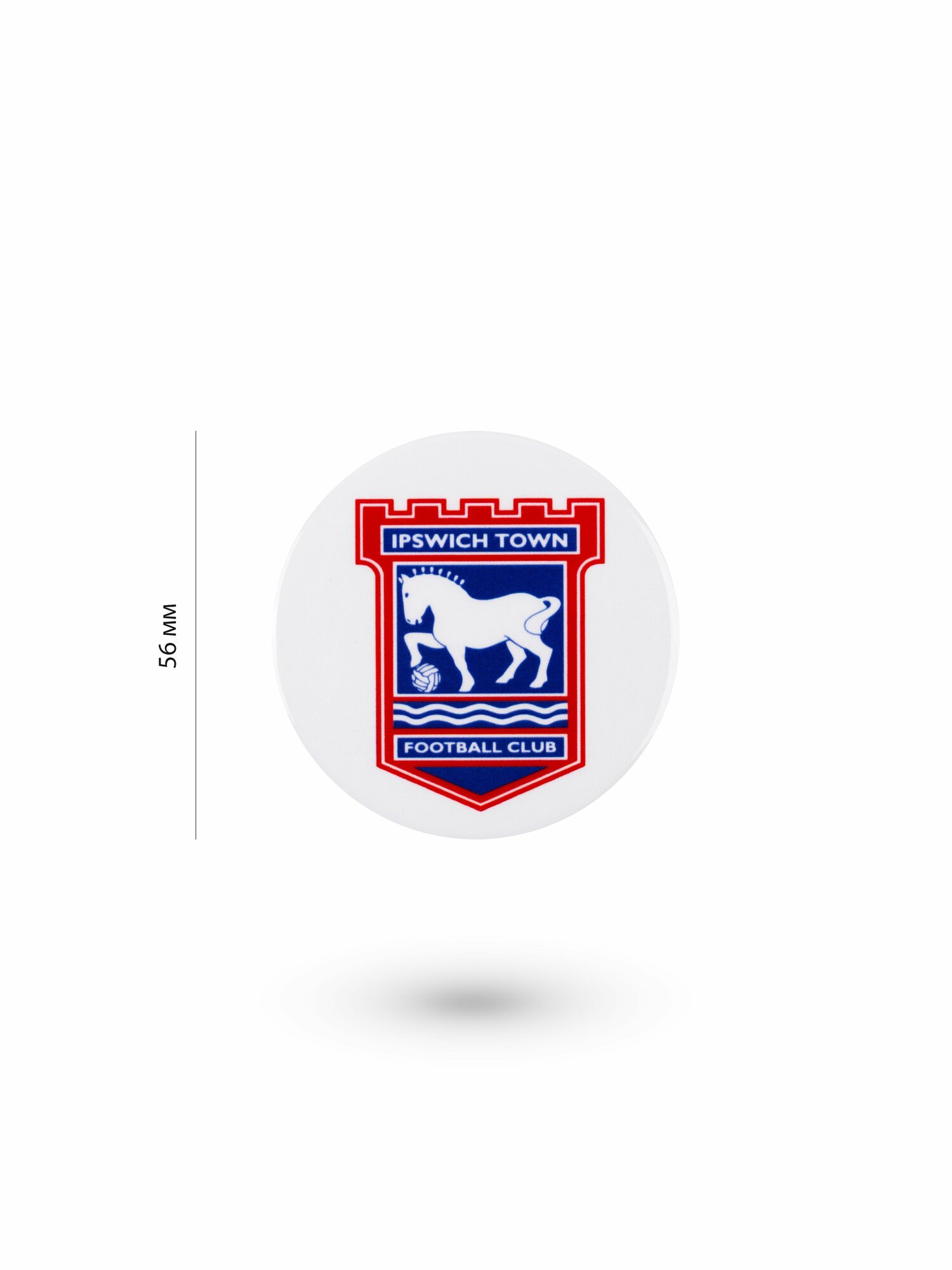 Магнит закатный виниловый ФК Ипсвич Таун Ipswich Town FC в диаметре 56 мм