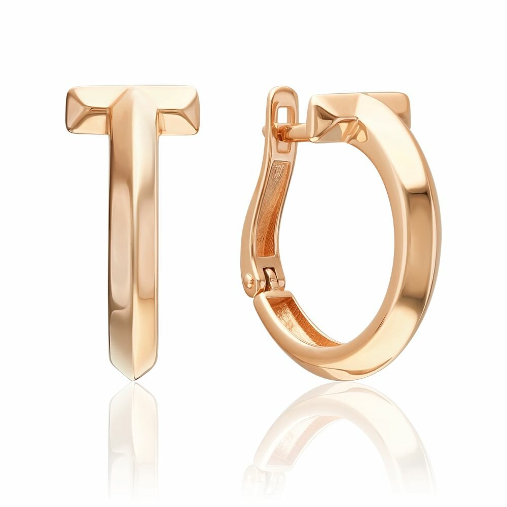 Серьги, красное золото, 585 проба