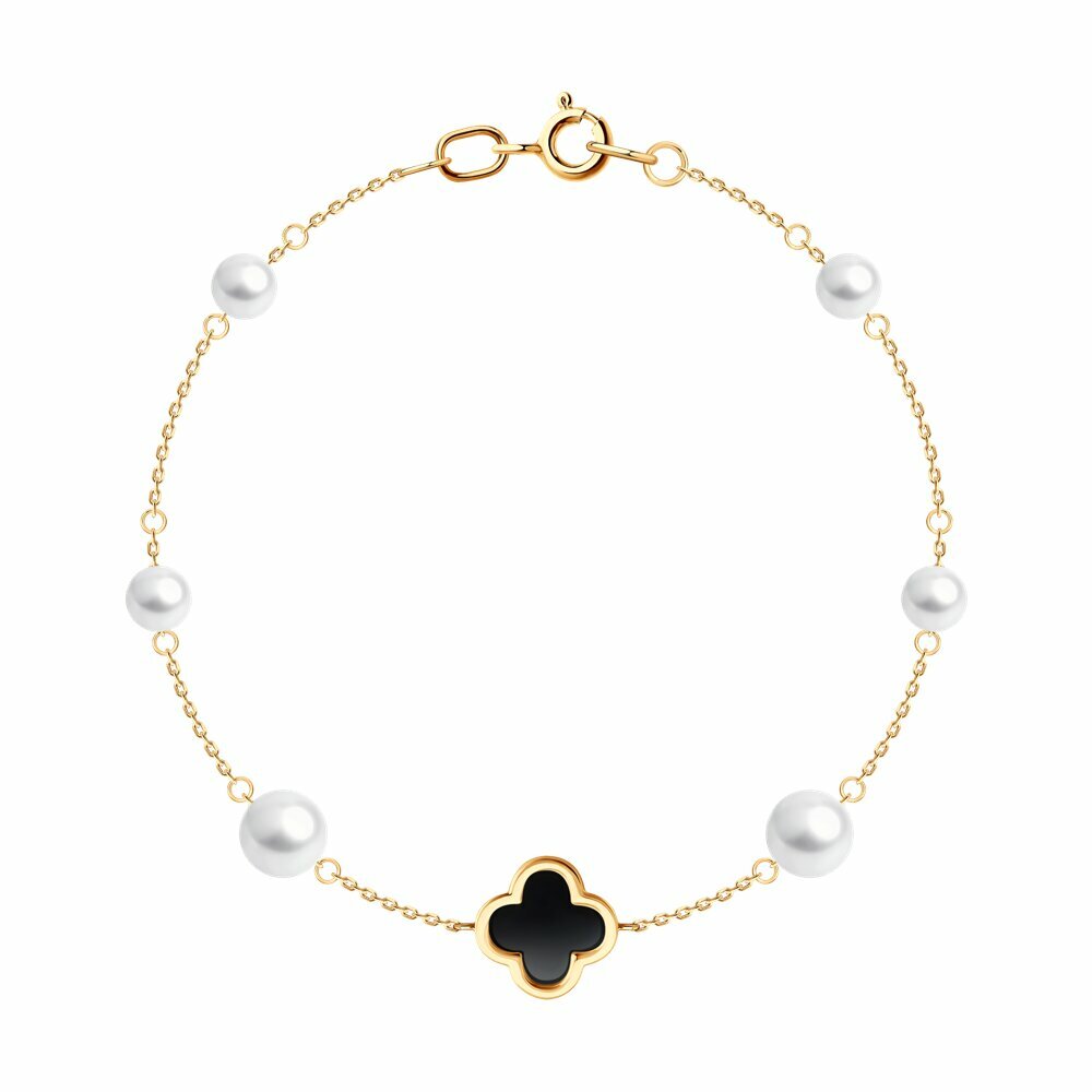 Браслет, красное золото, 585 проба