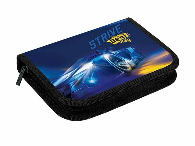 Пенал 1 отделение, "Best way", 2 откидные секции, полиэстер "Berlingo"