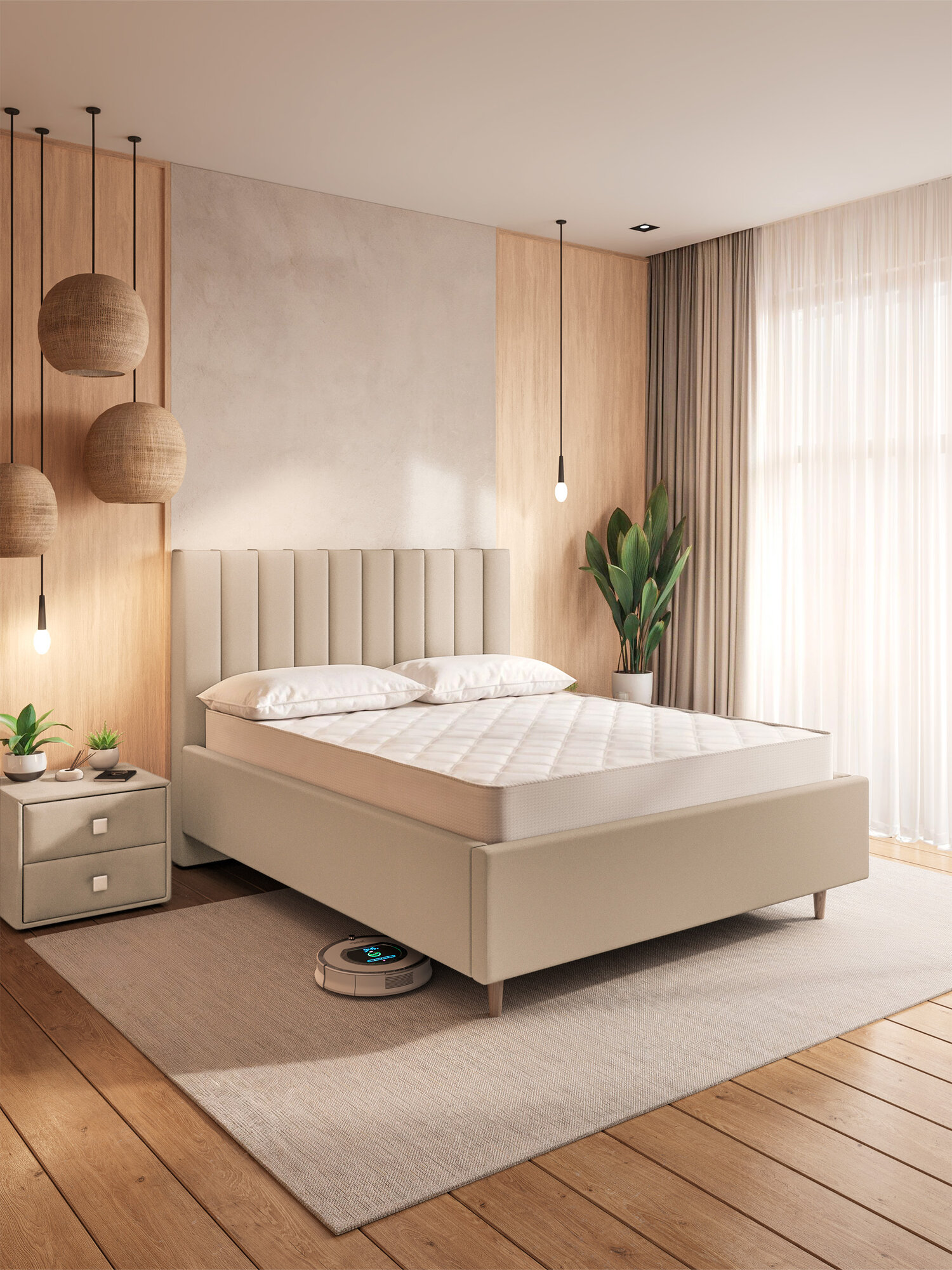 Кровать двуспальная 180х200 с подъемным механизмом, Марсель с мягким изголовьем для дома и спальни, ортопедическое основание, ящик для белья