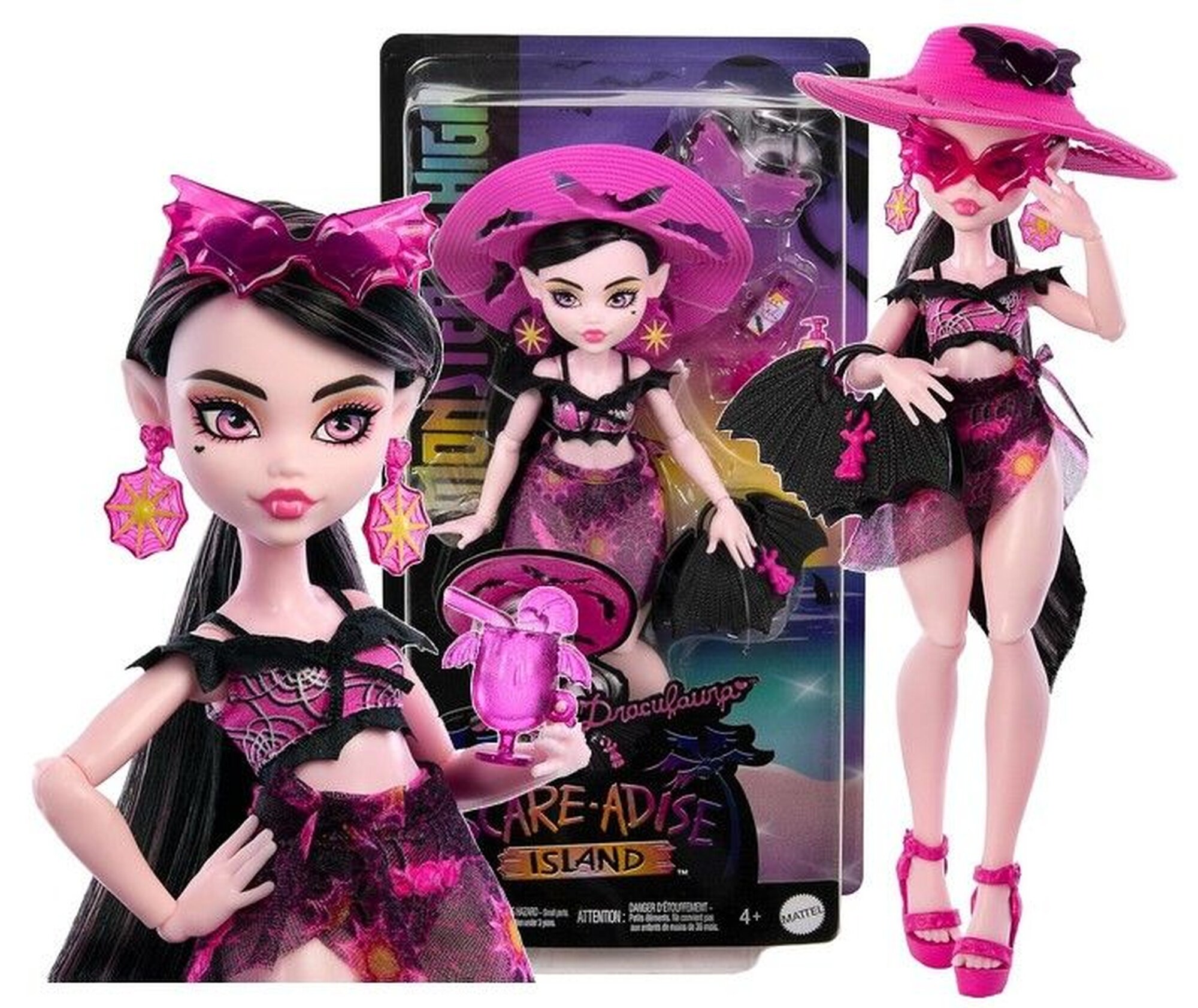 Кукла Mattel "Monster High", Дракулаура, в купальнике, с аксессуарами, от 4 лет