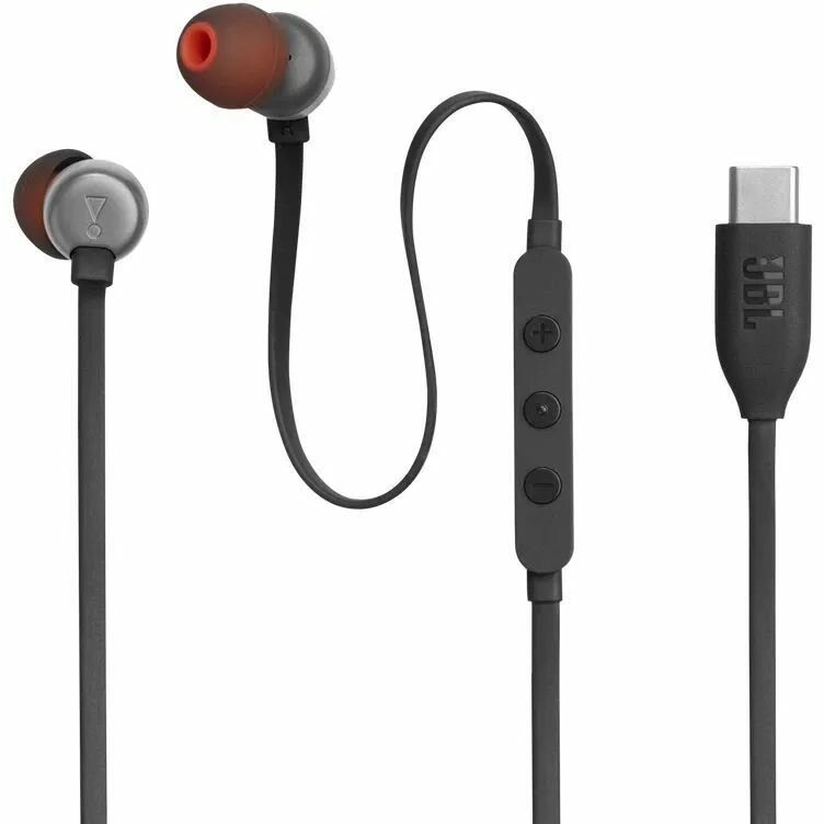 JBL Наушники проводные с микрофоном, USB Type-C, черный