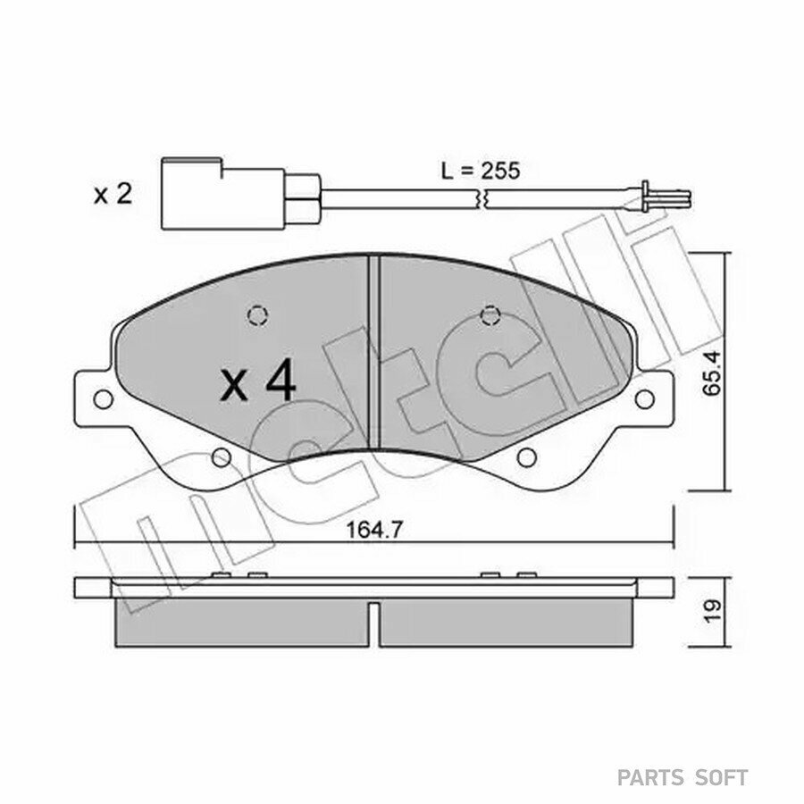 METELLI Колодки тормозные