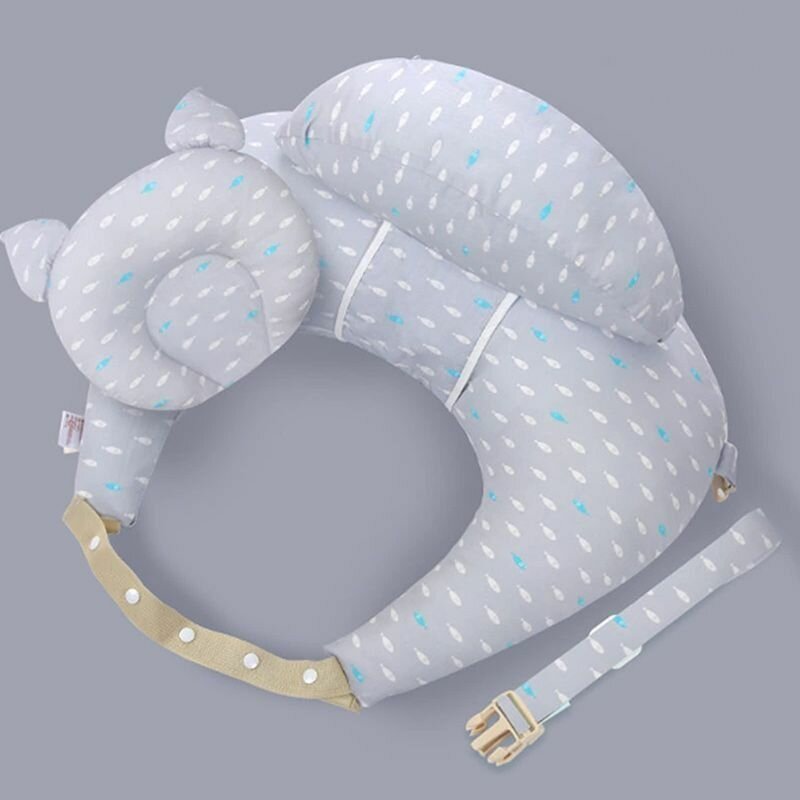 Подушка для беременных и кормления "Кошка", 47 см x 57 см, голубой