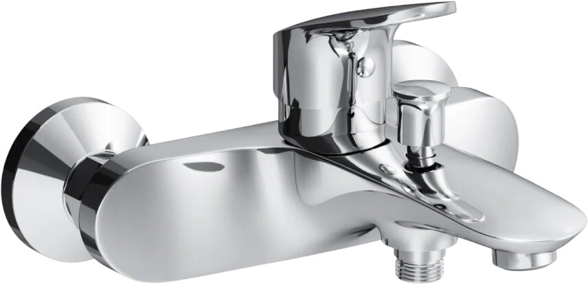 Смеситель для ванны с душем AM.PM Like F8010016 настенный, однорычажный, хром, глянцевый, латунный, без лейки, с керамическим картриджем