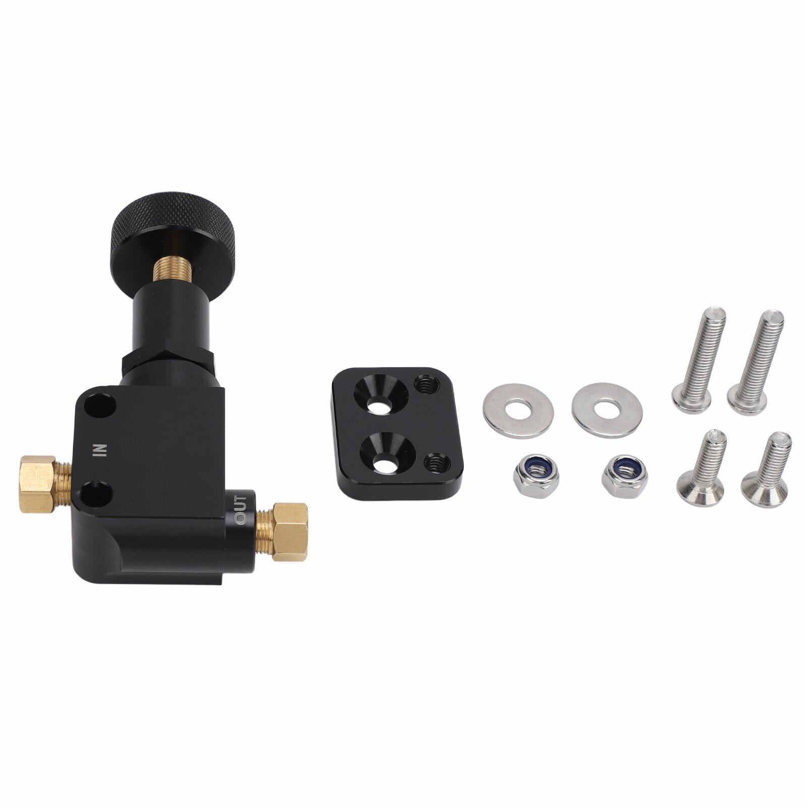 Регулируемый пропорциональный тормозной клапан, с ручкой, универсальный черный для дискового барабана