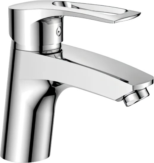 Смеситель для раковины Rossinka T T40-11 хром, глянцевый, кран для ванной в раковину, из латуни, рычажный, с керамическим картриджем