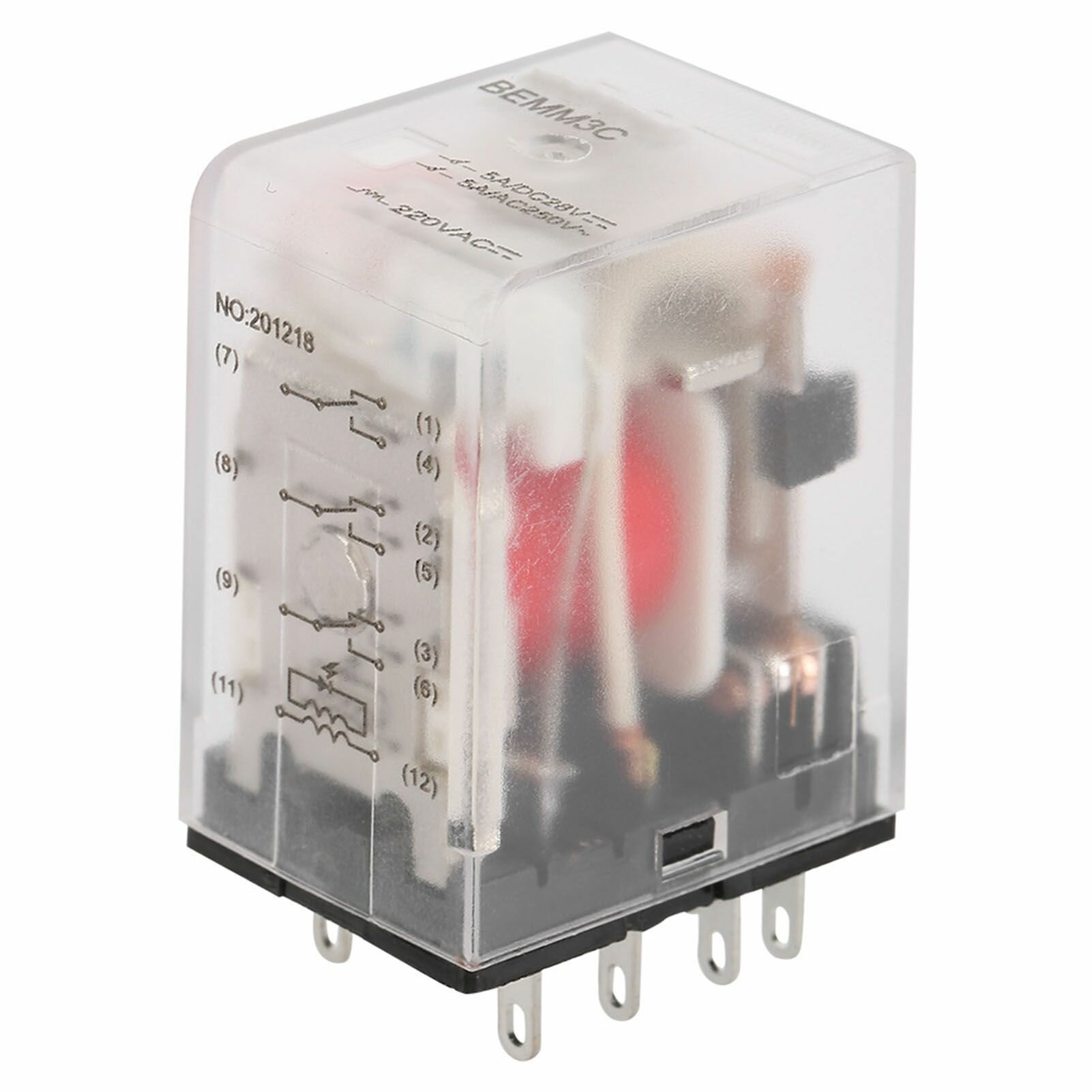 11-контактное мини-промежуточное реле 5А, AC220V
