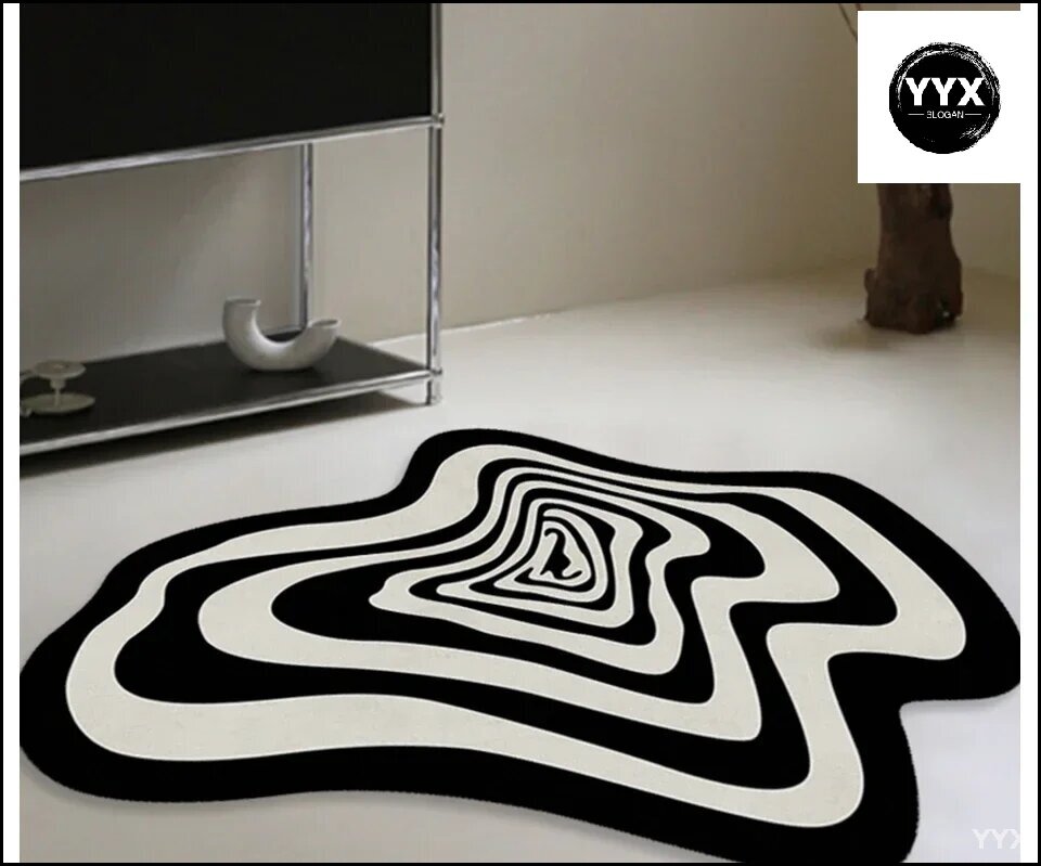 Новый скандинавский ковер с имитацией кашемира, 40*120 см, черно-белый