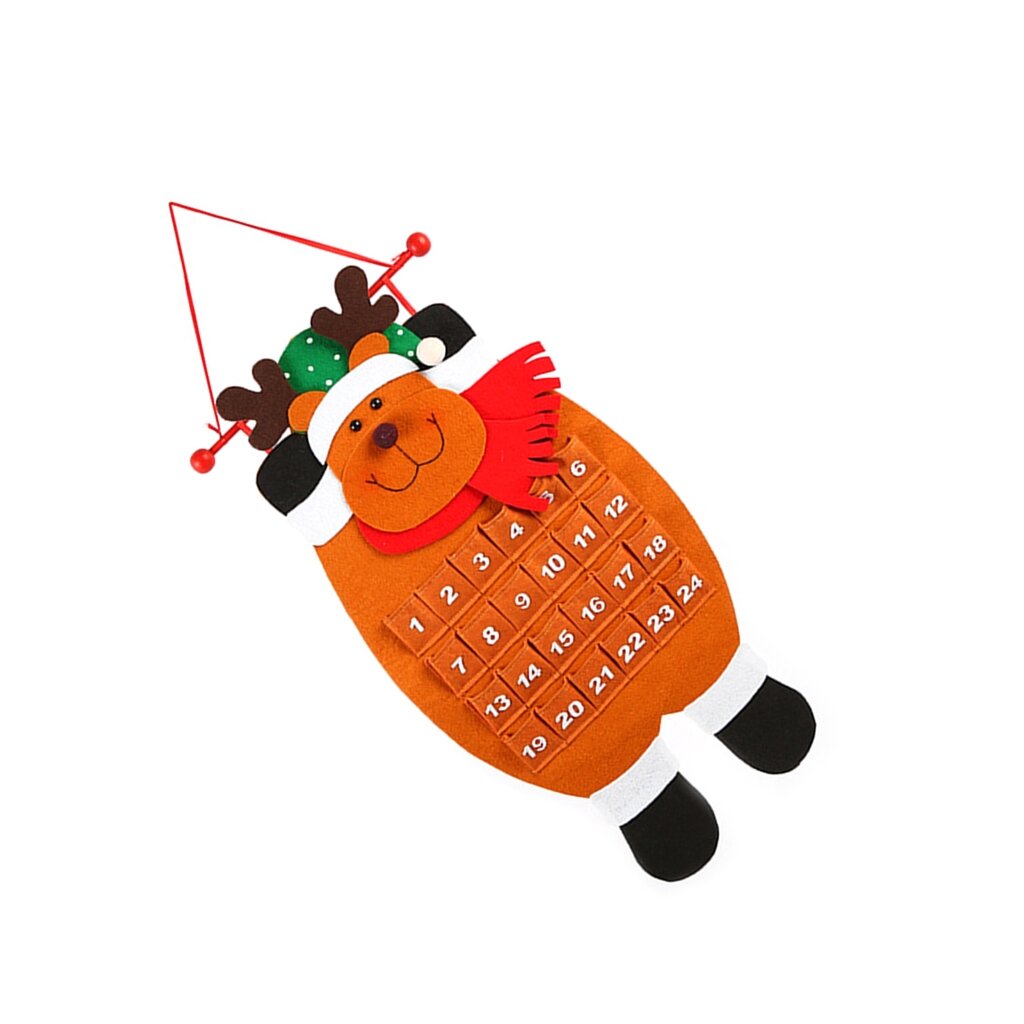Фетровая Цифровая Подвеска С Календарем На Рождественской Елке-коричневый