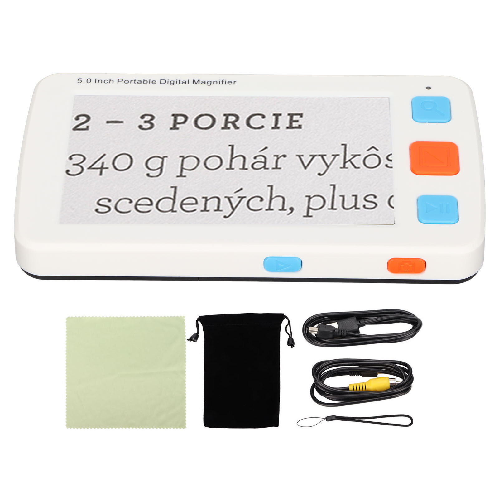 YS011 Портативная цифровая лупа для чтения с 5-дюймовым ЖК-экраном. Электронное средство для слабовидящих. Вилка 100–240 В (UK).