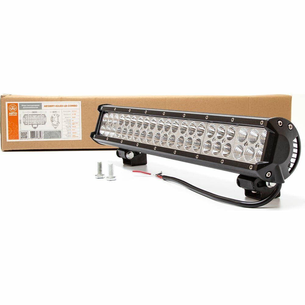 Фара светодиодная дополнительная (балка), комбинированный свет (напр/расс.), 42 диода, 126w