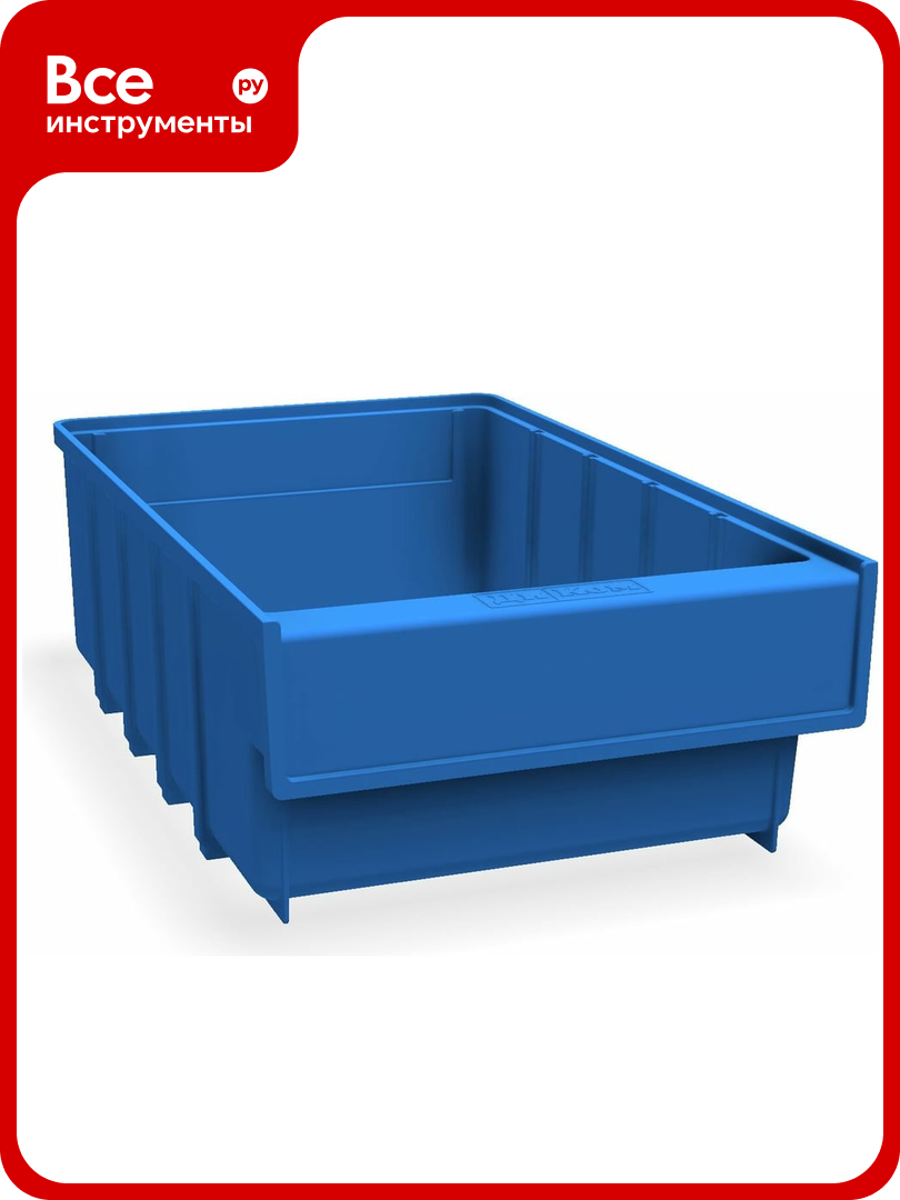 Пластиковый ящик ДиКом Бх100 синий 400x185, для хранения мелких деталей