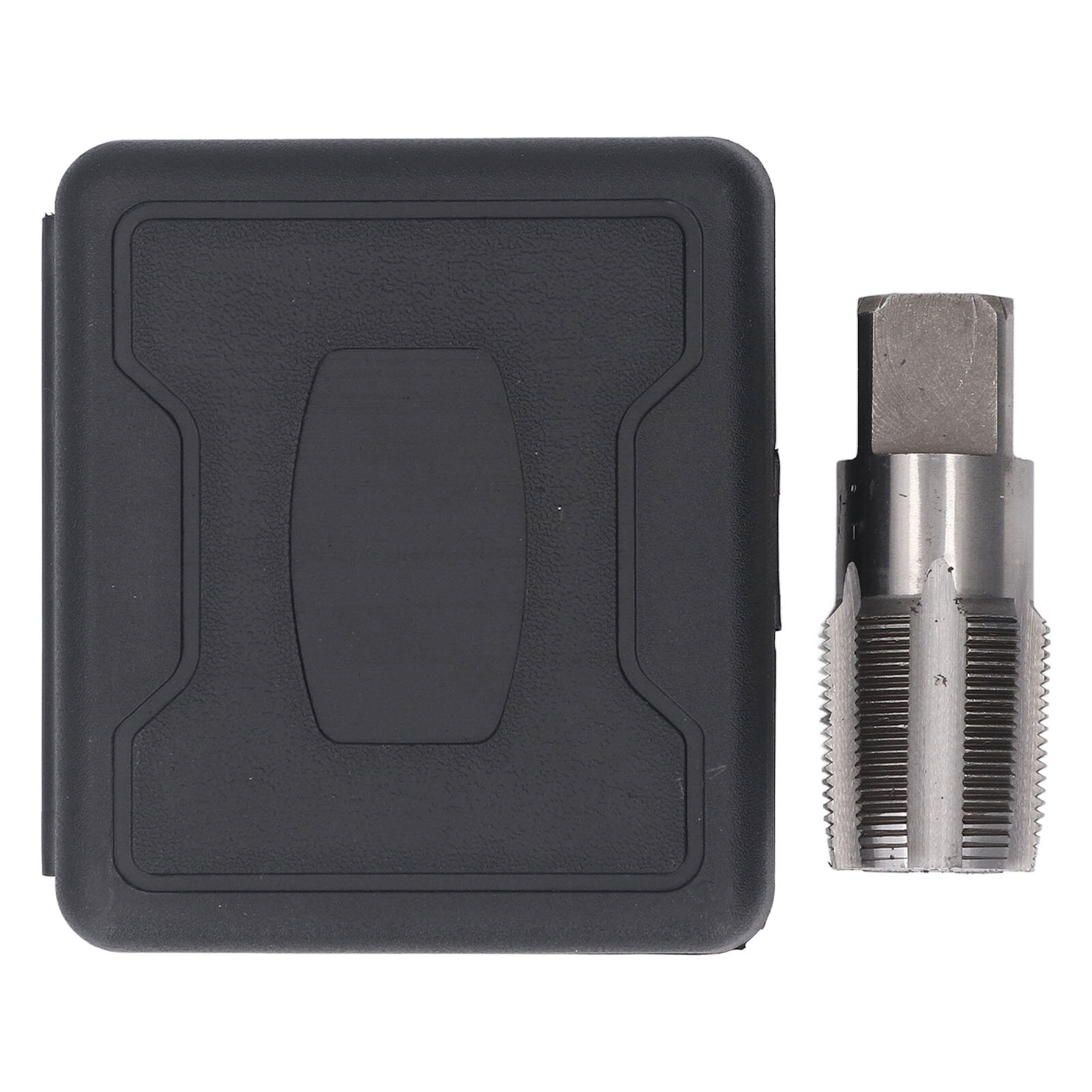 Метчик для нарезки резьбы из быстрорежущей стали 1-1/4 дюйма NPT для сантехнических работ с пластиковым контейнером для хранения