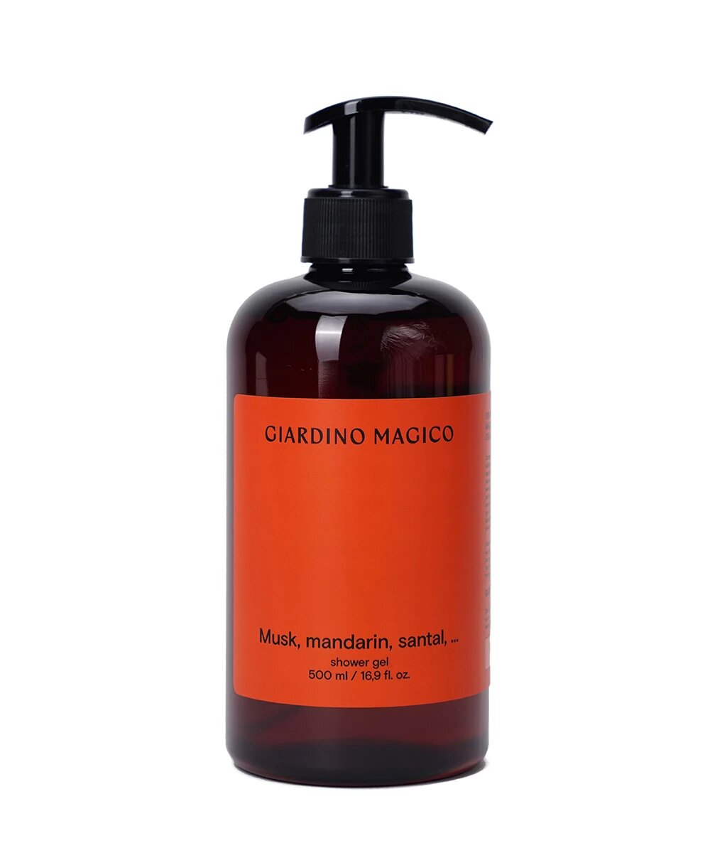 Увлажняющий гель для душа GIARDINO MAGICO MUSK, MANDARIN, SANTAL, ,500 мл
