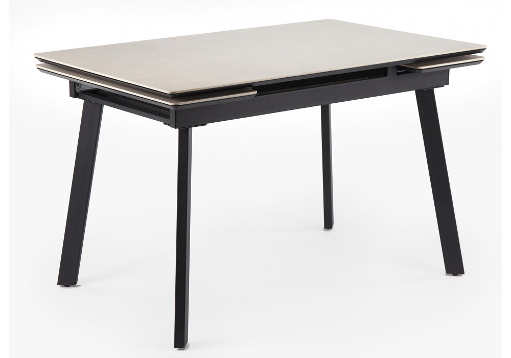 Керамический стол Норман woodville серый, керамика и металл, прямоугольная столешница