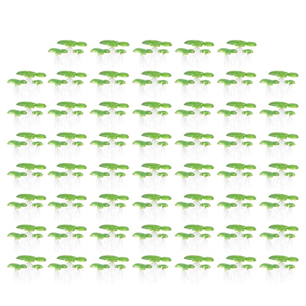 54 шт. искусственных плавающих растений, реалистичная ряска для украшения поверхности воды в аквариуме