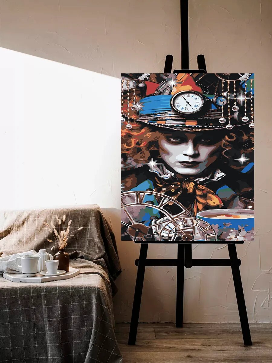 Картина по номерам Безумный Шляпник Алиса в Стране Чудес