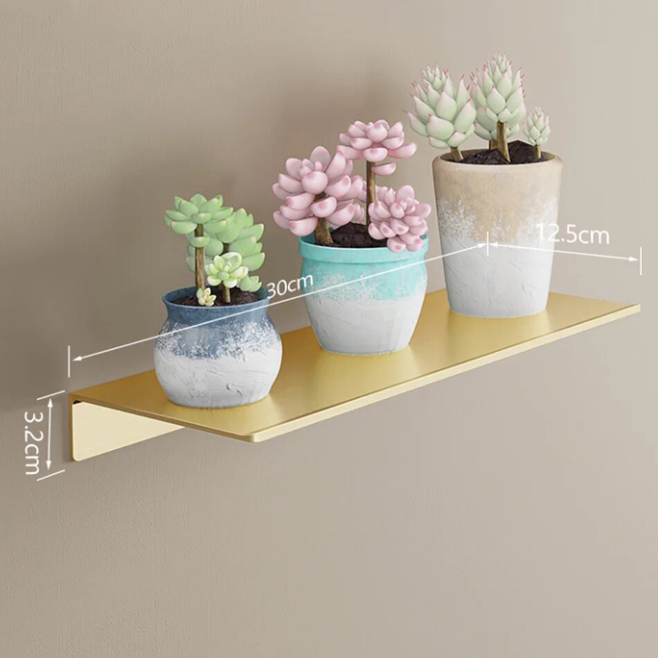 Полка для ванной матовое золото алюминий 30cm Shelf