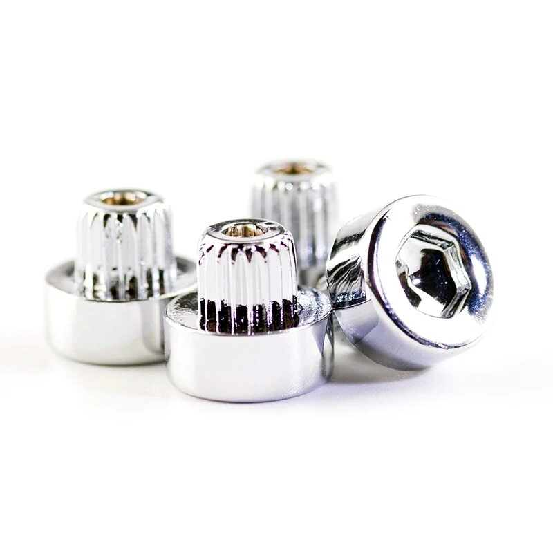 25 шт. универсальные колесные заклепки, гайки для болтов, зеркальные украшения, сменные пыленепроницаемые автомобильные детали, серебристые, черные, золотистые ABS, chrome x25