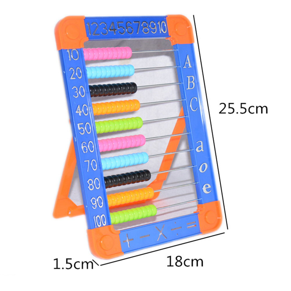 2 шт. пластиковый абакус для детей с разноцветными бусинами, обучающие игрушки для счета и математики