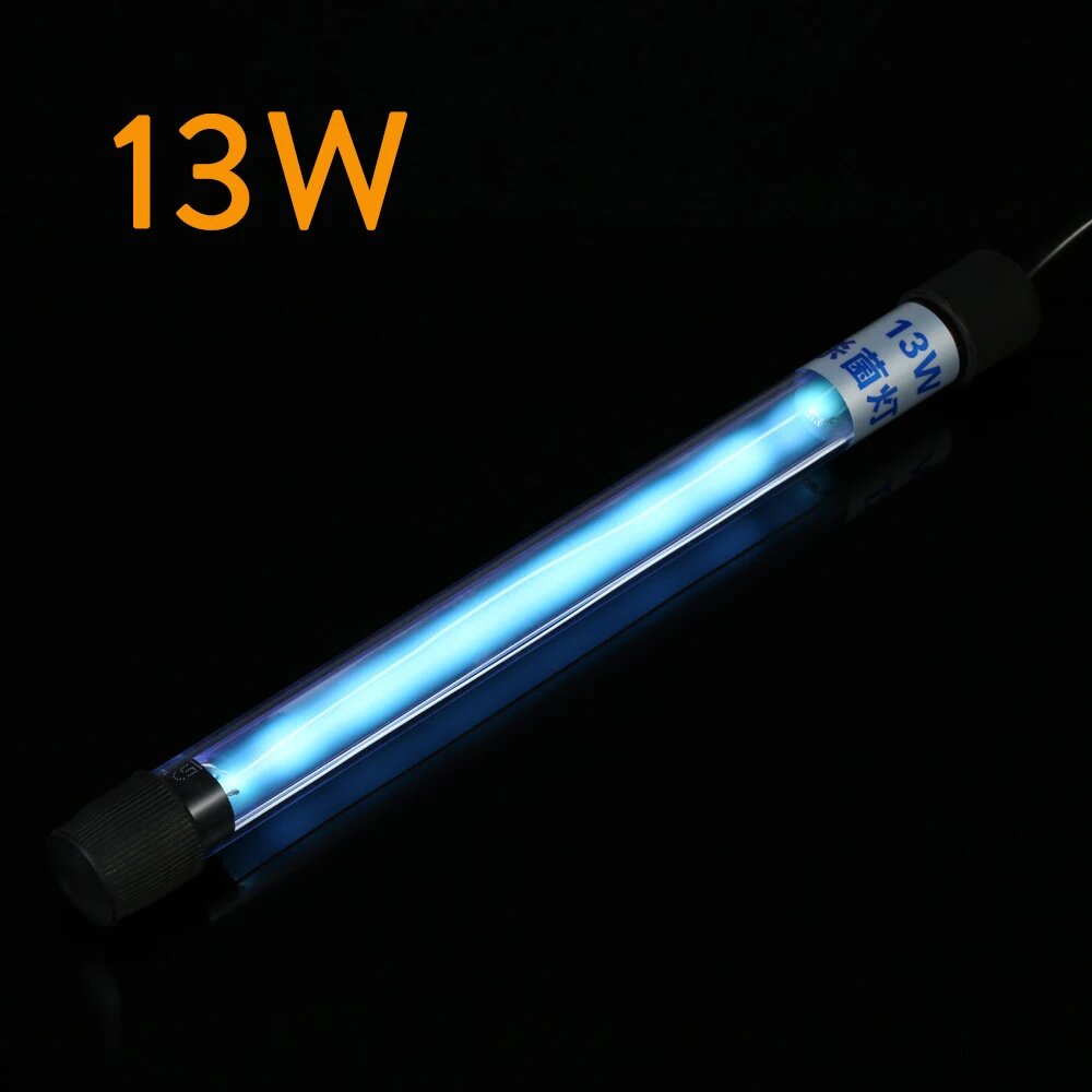 УФ-стерилизатор UVC для аквариума, погружная лампа для дезинфекции, бактерицидный светильник для очистки водорослей, Синий