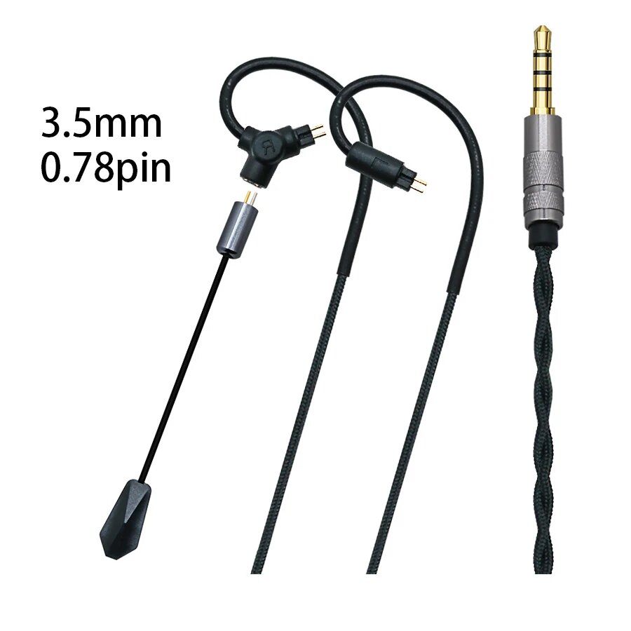 Игровые наушники с микрофоном, улучшенный кабель MMCX, стереонаушники с басами, Hi-Fi наушники для игр, наушники-вкладыши с разъемом usb Type-c 3,5 мм