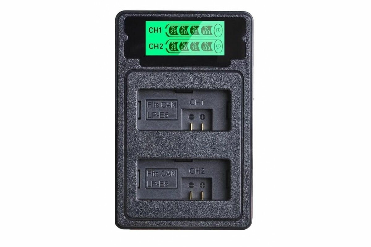 Двойное зарядное устройство USB-LCD-LPE5 Micro и Type-С USB Dual charger с дисплеем