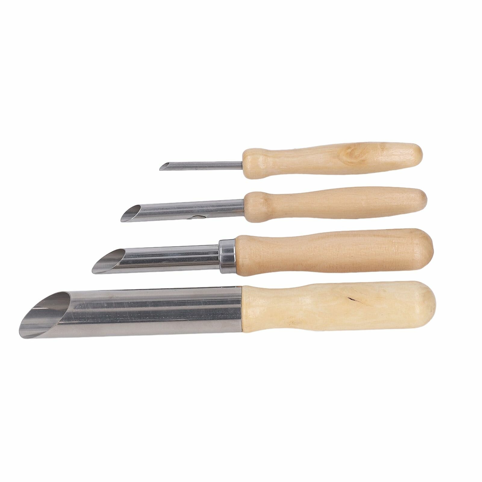 4 шт, резак для глины, ручка из цельного дерева, круглое лезвие из нержавеющей стали, набор инструментов для моделирования скульптуры