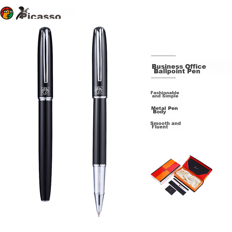 Pimio Signature Pen, Business Office Gift Ballpoint Pen, Adult Signature Pen, Student Handwriting Practice Pen, Birthday Gift for Men And Women, 0.5mm, 916 Pure Black