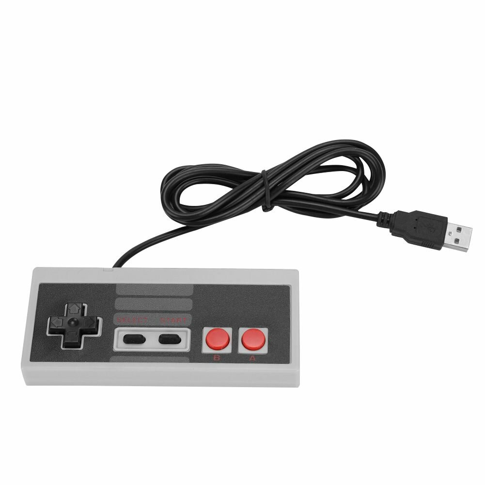 Классический проводной USB-геймпад для NES Mini (серый)