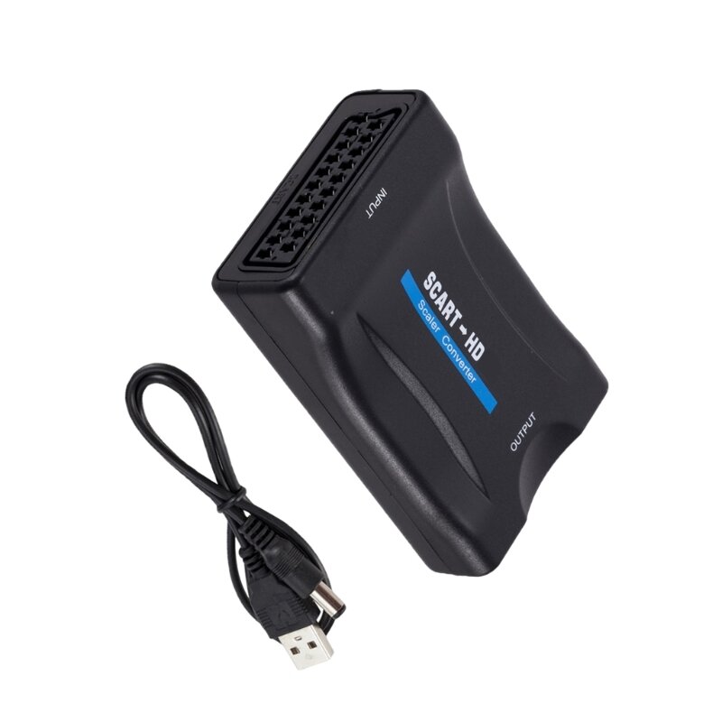 Конвертер SCART в HDMI HD + USB-кабель питания