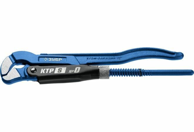 ЗУБР КТР-S, №0, ключ трубный, изогнутые губки