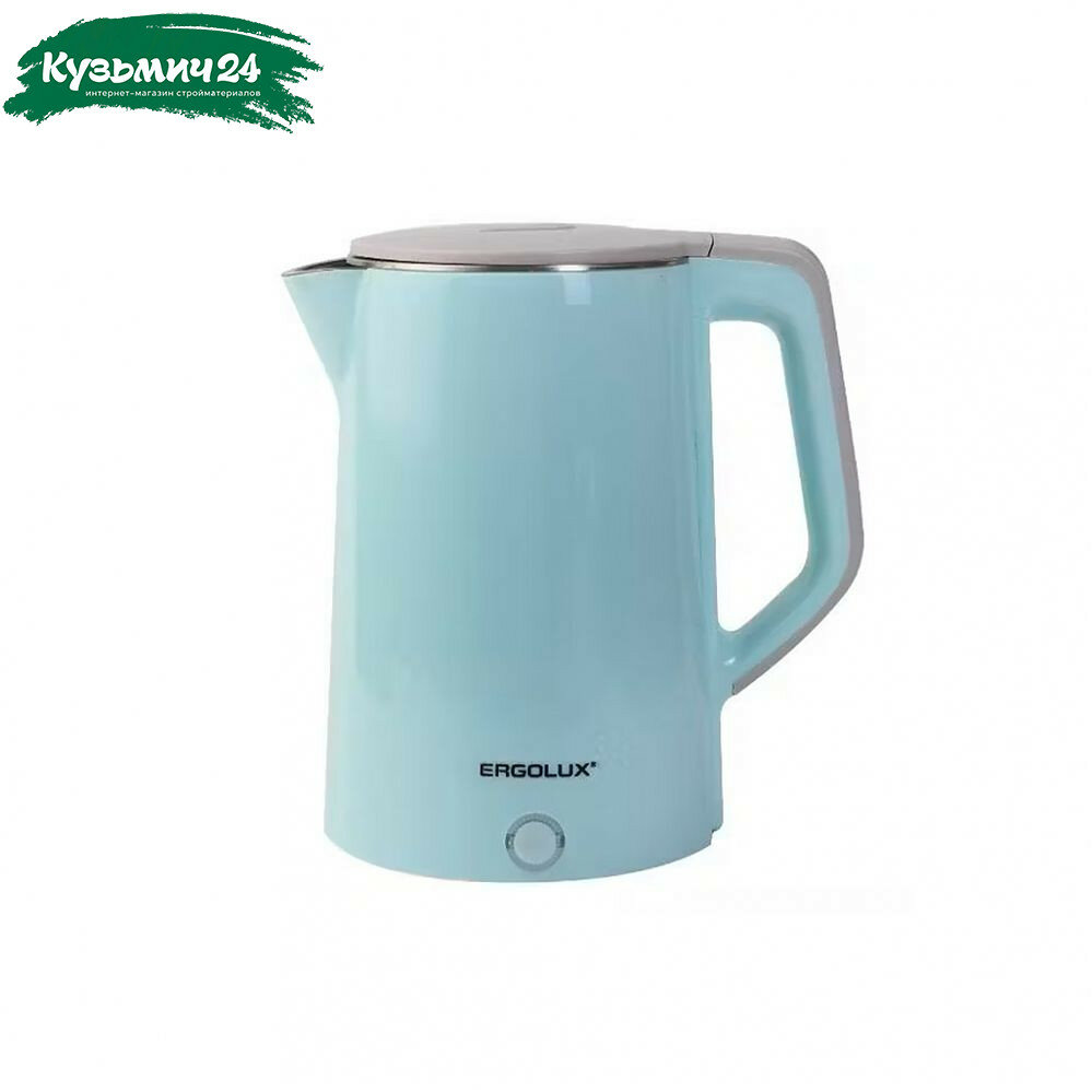 Чайник электрический Ergolux PRO ELX-KS12-C13, 1.8 л, 2.2 кВт, голубой