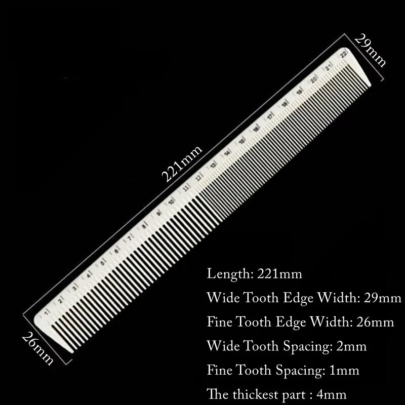 Профессиональная расческа для волос 221mm, 29mm, 26mm, 4mm, Цвет: 52