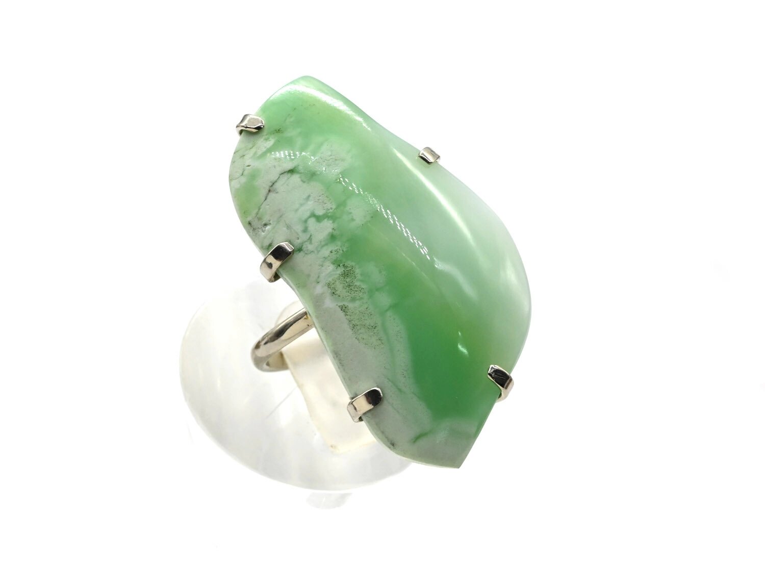 Кольцо, хризопраз