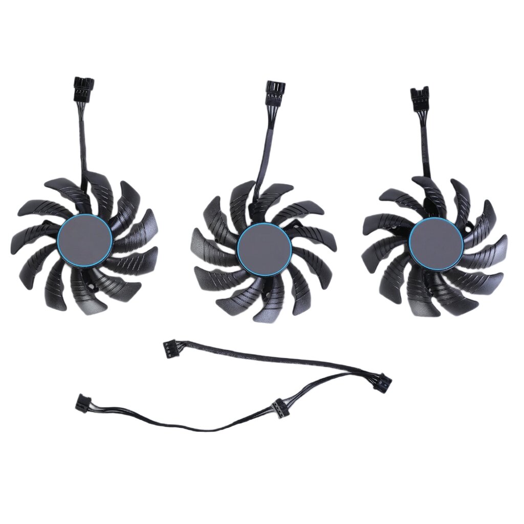 Вентилятор графического процессора Эффективный вентилятор охлаждения с 4-контактным разъемом для бесшумной работы GTX1060 1070 1080