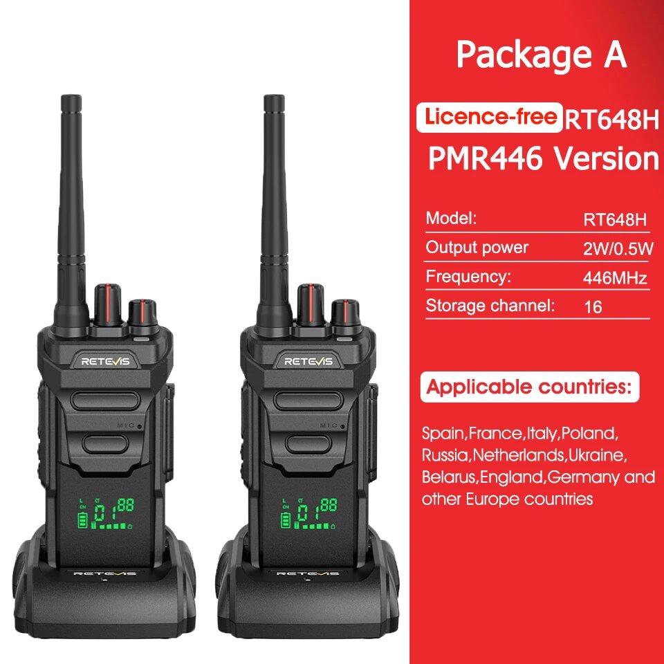 Retevis RT648H водонепроницаемая рация для склада PMR