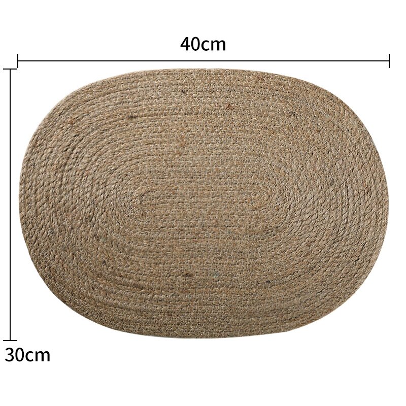 Льняной плетеный изоляционный коврик, защитный коврик для стола, коврик для защиты от ожогов под горячую посуду, коврик