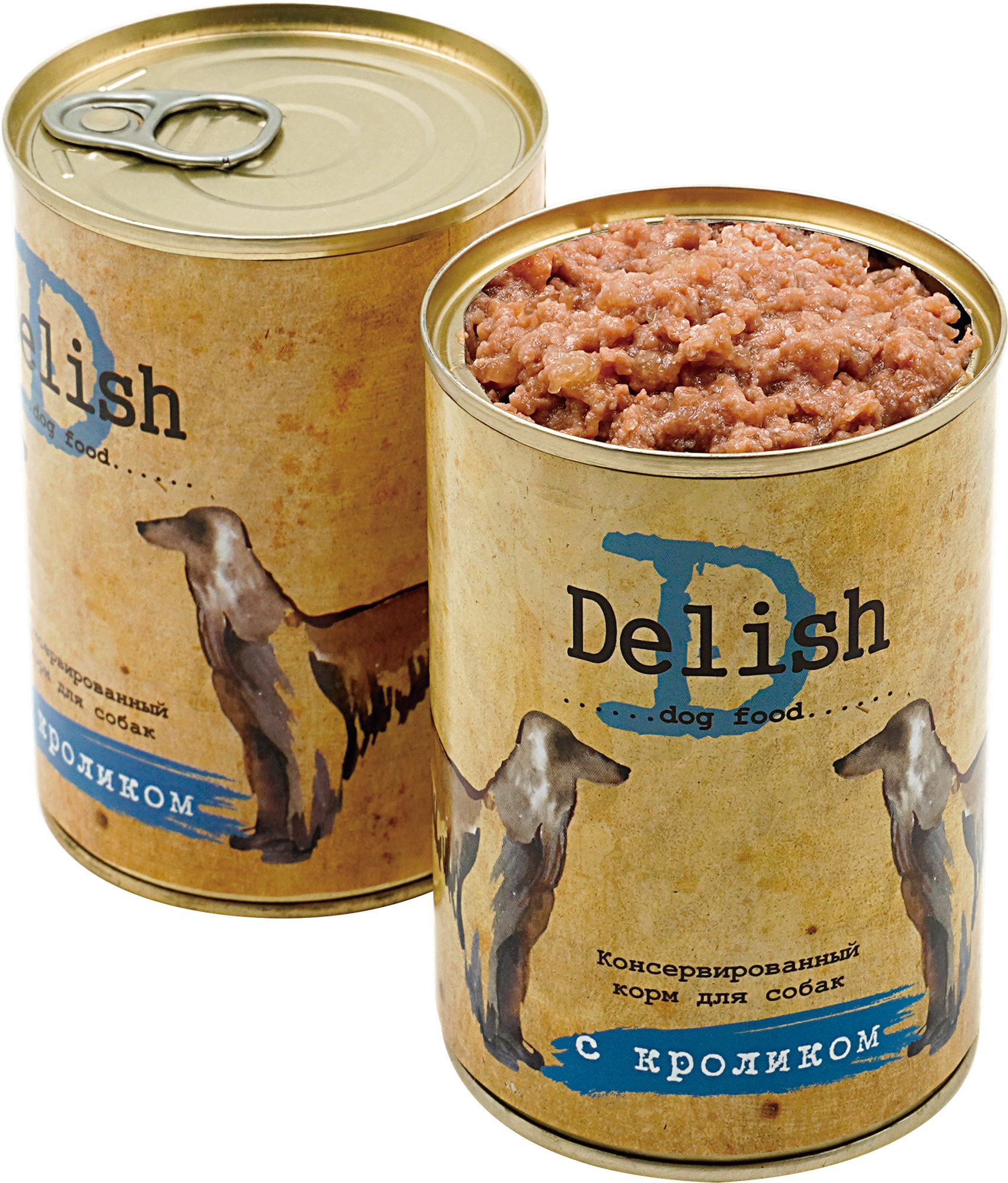 Влажный корм Delish (Делиш) консервы для собак, кролик, 400 гр