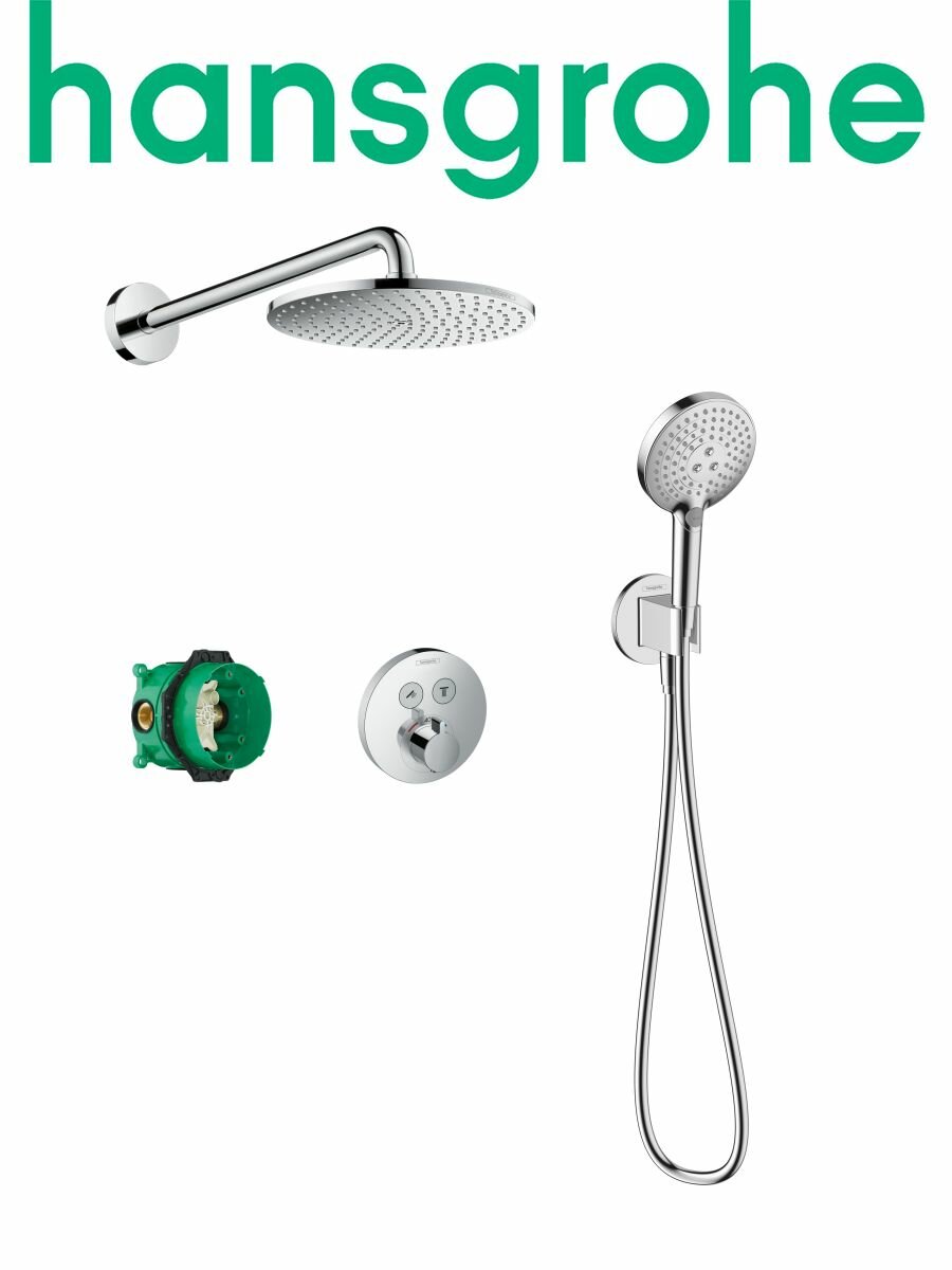 Душевая система Hansgrohe Raindance S 240 с тропическим душем / встраиваемая с термостатом 27951000