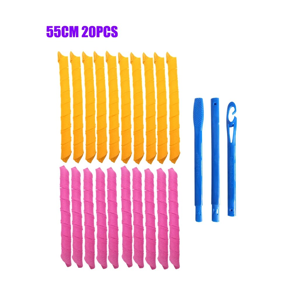 Бигуди пластиковые спиральные 10/20/30 шт 55CM 20PCS