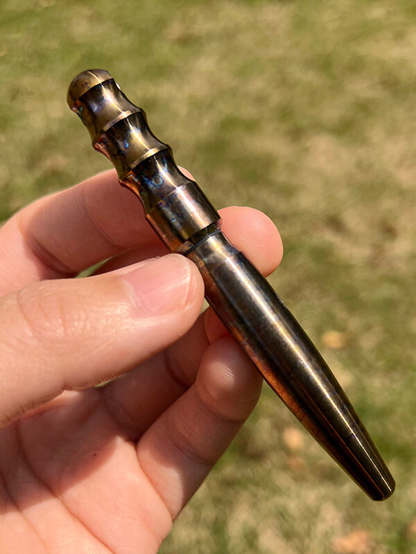 Портативная ручка из титанового сплава, шариковая ручка, с брелоком для ключей, ослепительного цвета