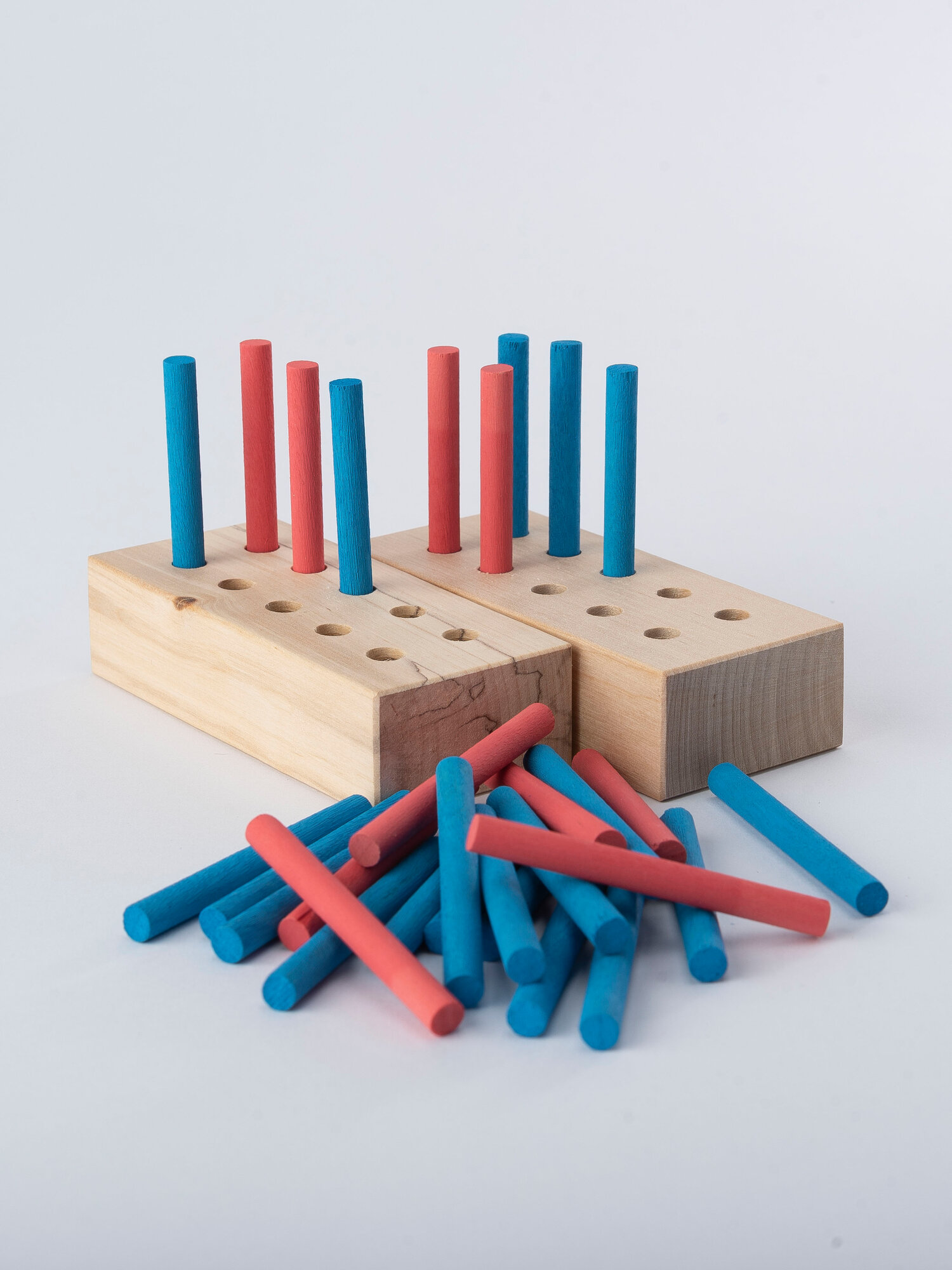 Комплект для счета "Бруски и десятки с палочками", дерево+дерево