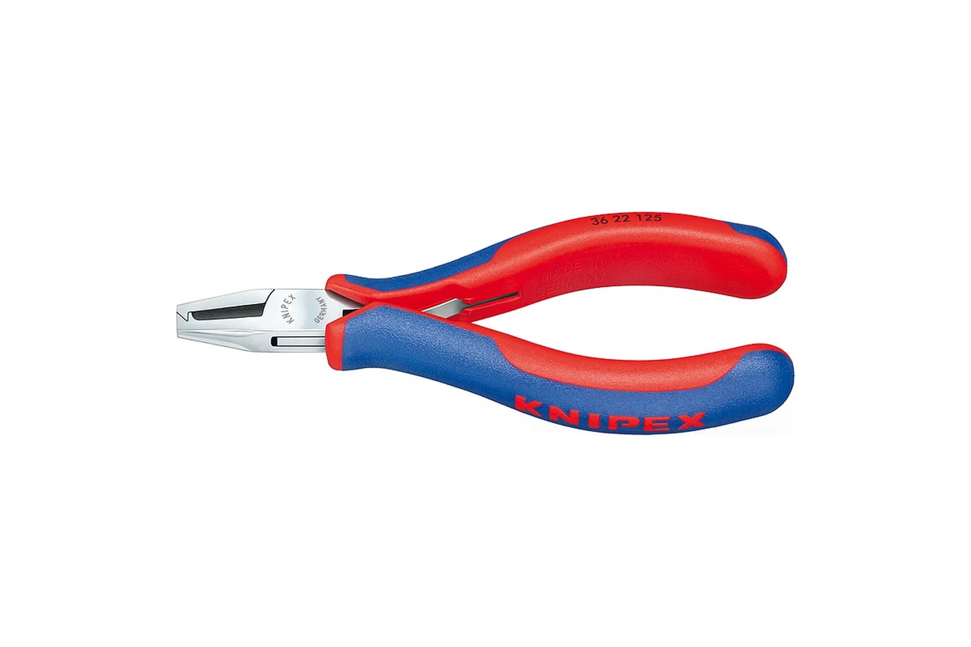 Плоскогубцы захватные монтажные для электроники, для изгиба и обреза деталей на 1.6 мм, 125 мм KNIPEX KN-3622125