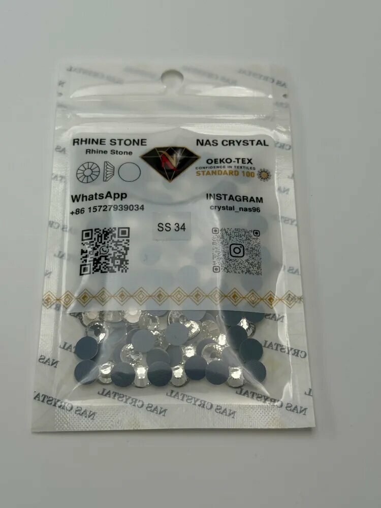 Стразы SS34 CRYSTAL Горячая фиксация / HOTFIX 12 граней /12cut