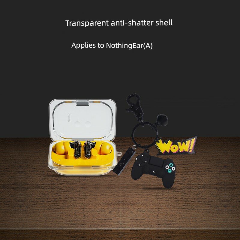 Чехол для Nothing Ear (a) прозрачный, защитный, полностью закрывающий, противоударный, для Bluetooth-наушников Nothing