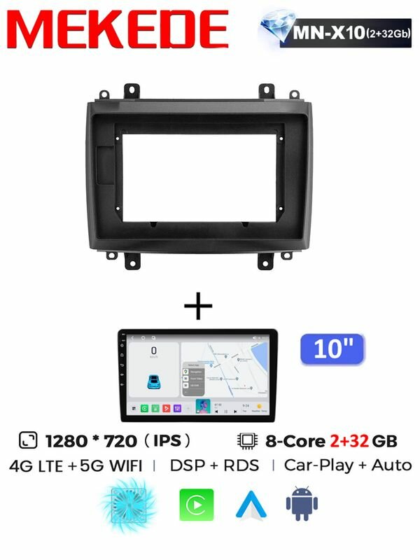 Магнитола 10.2" Mekede MN X10 Pro 2/32 Gb Cadillac CTS 2002-2007 SRX 2003-2009 carplay