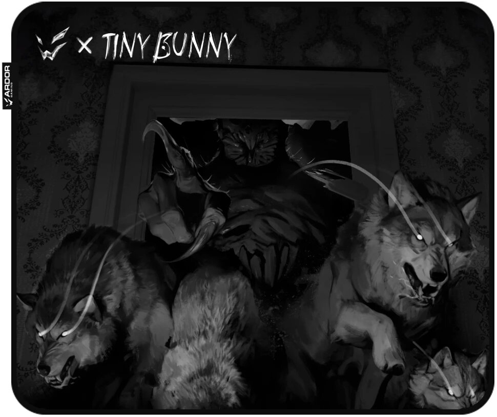 Коврик ARDOR GAMING Tiny Bunny Invasion (M), 350 мм x 300 мм x 4 мм, черный